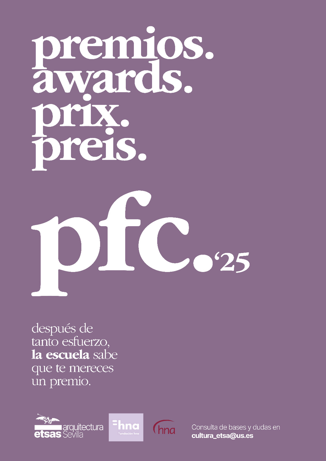 FALLO DEL JURADO. PREMIOS PFC 2025 | Escuela Técnica Superior de Arquitectura